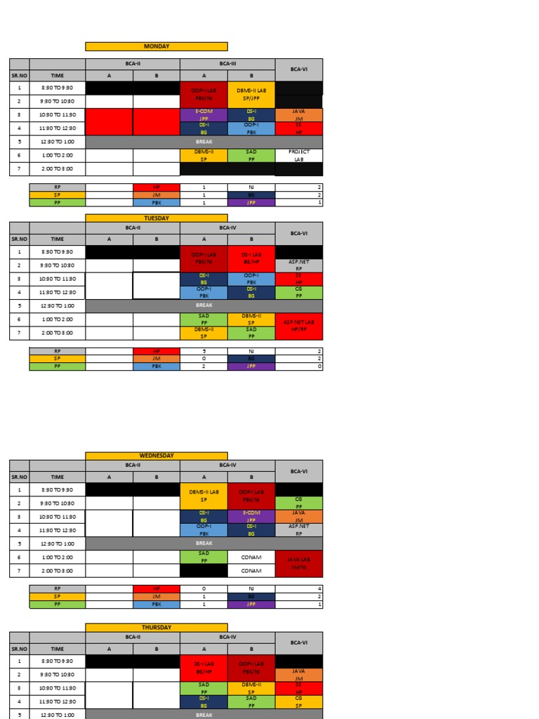 Time Table 2 | PDF