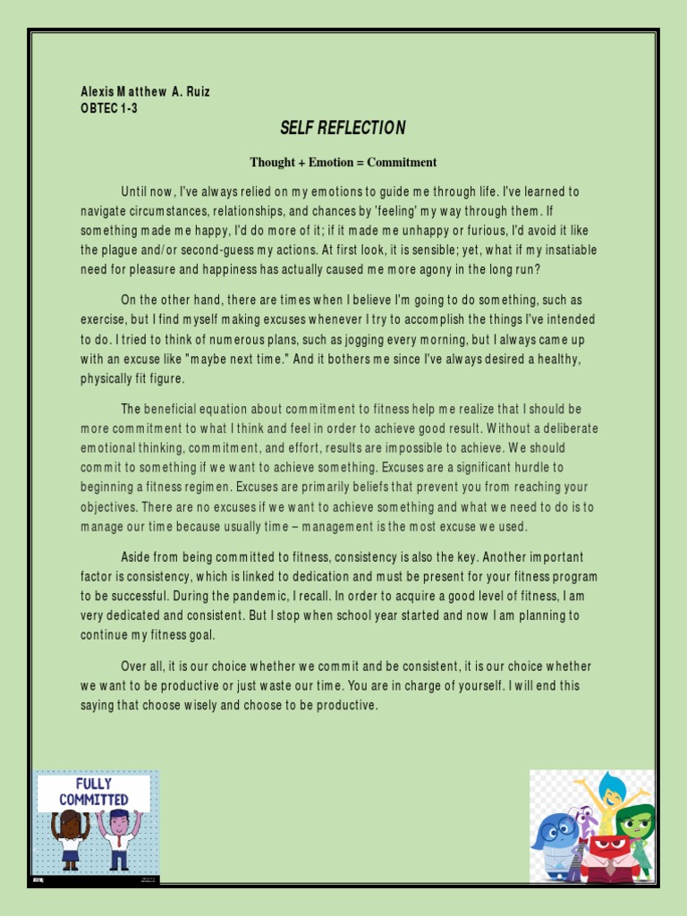 Gateway Assessment 1 (Self - Reflection) | PDF