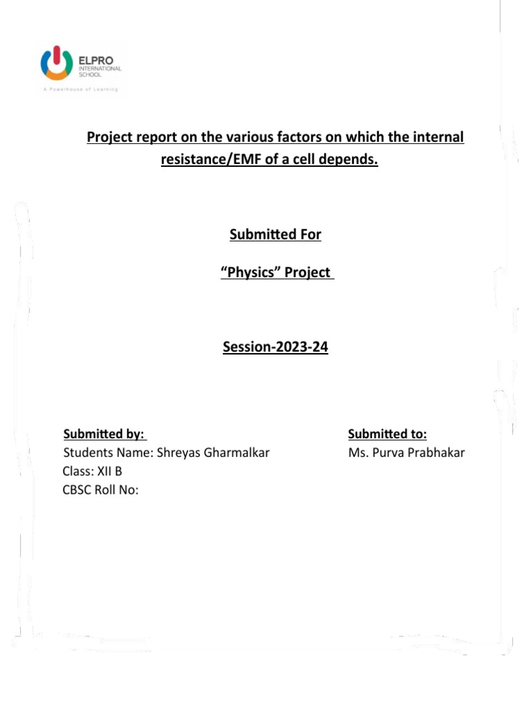 Phy Project | PDF