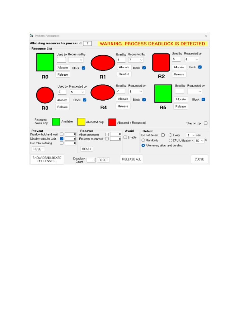 Deadlock Cpu Os Sim | PDF