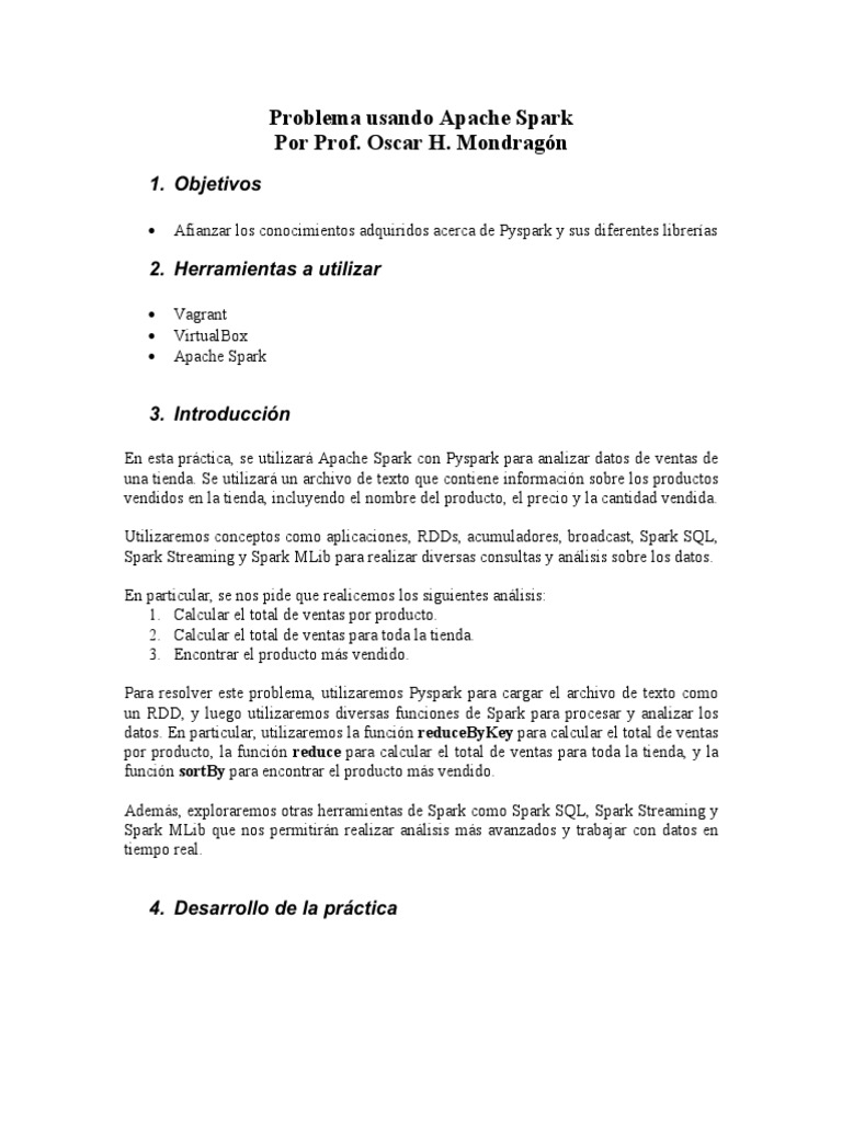 P4. 2023-01 Problema Spark | PDF | Informática