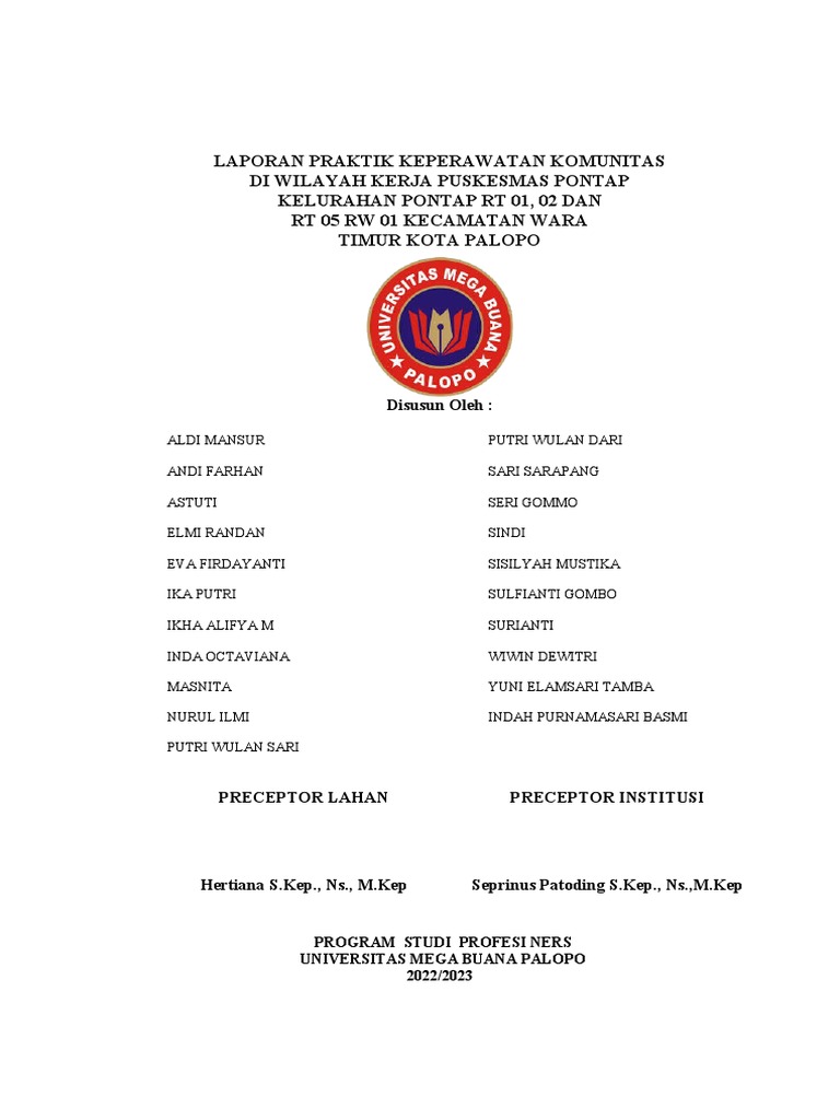 Laporan Komunitas Profesi Ners | PDF