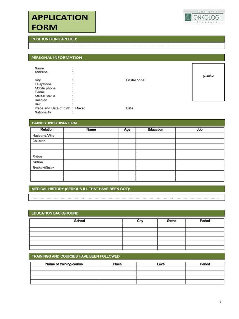 Application Form New | PDF