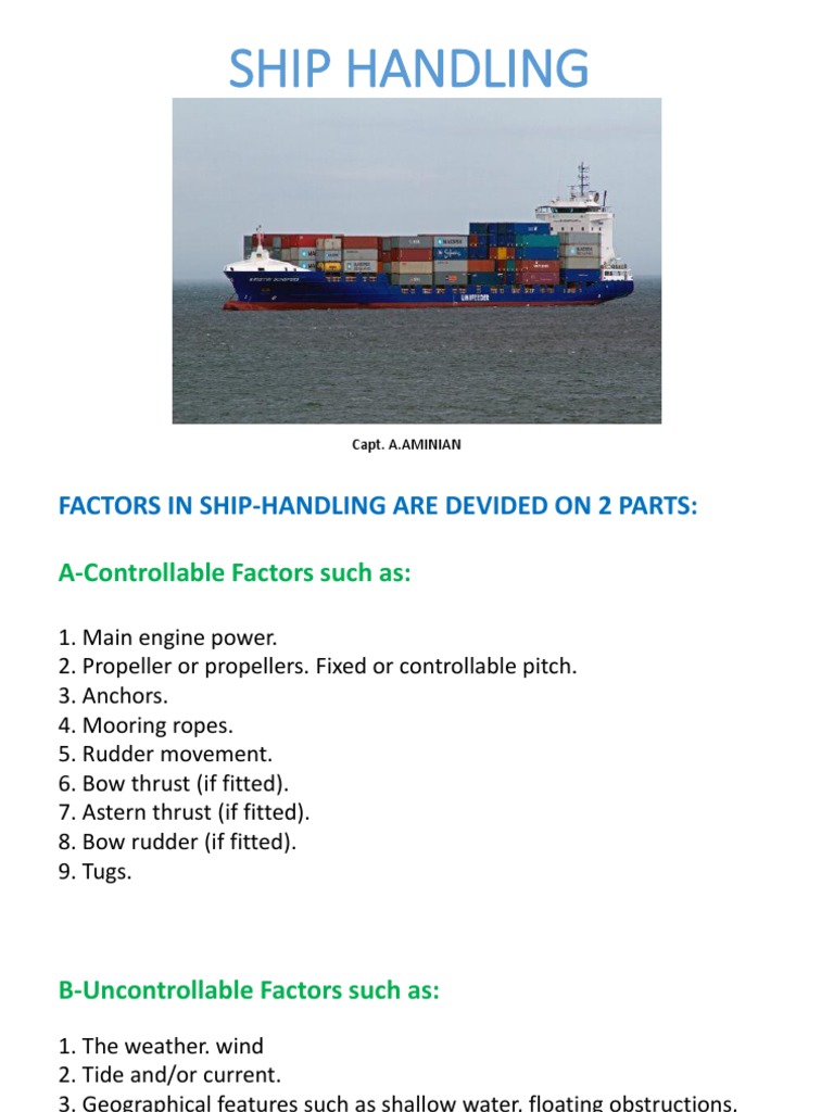 ship handling | PDF