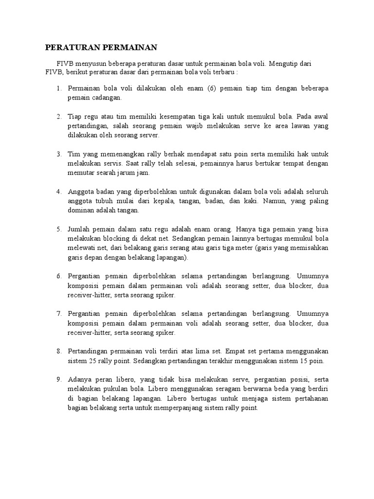Peraturan Permainan | PDF