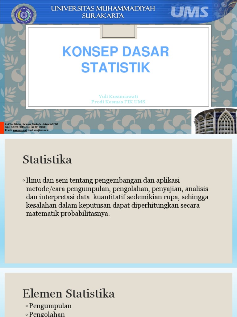 REVIEW KONSEP DASAR STATISTIKA New | PDF | Sains & Matematika