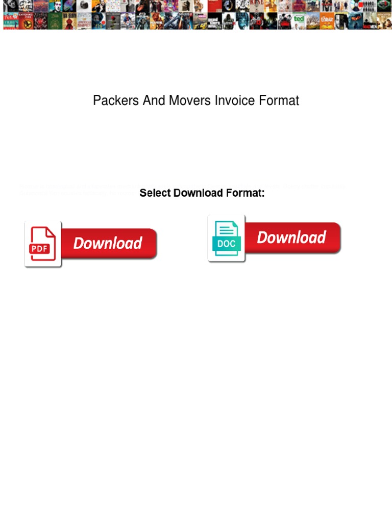 Packers and Movers Invoice Format | PDF | Invoice | Internet