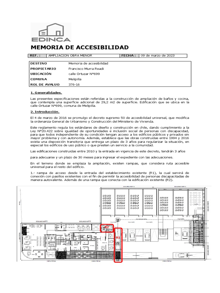 Memoria de Accesibilidad | PDF | Invalidez