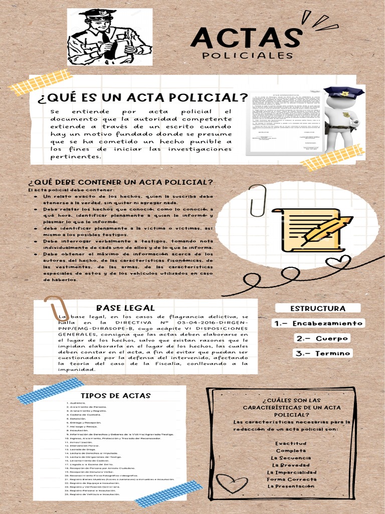 Características y Estructura del Acta Policial | PDF