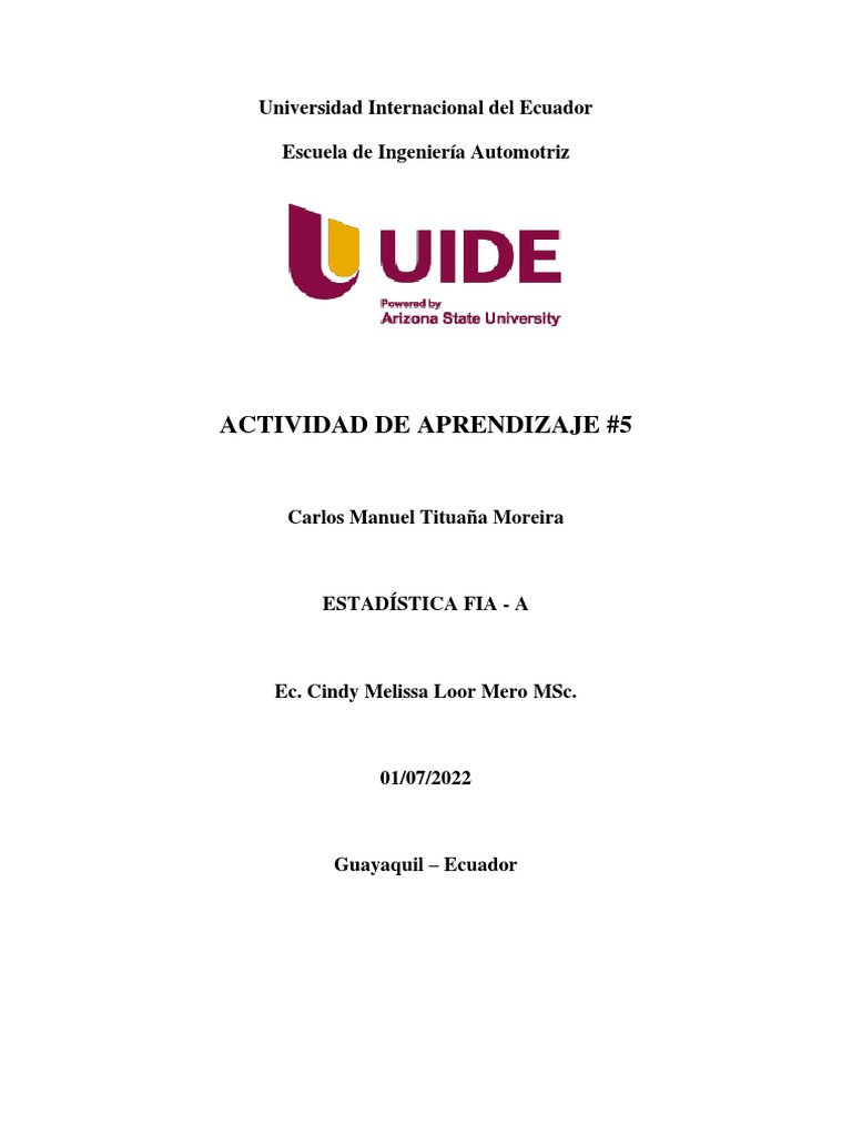 Tituaña - taller 5 | PDF