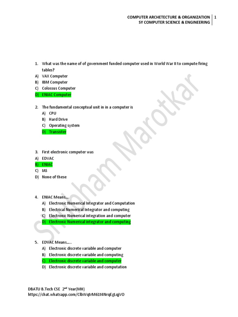Computer Architecture and Organization | PDF | Central Processing Unit ...
