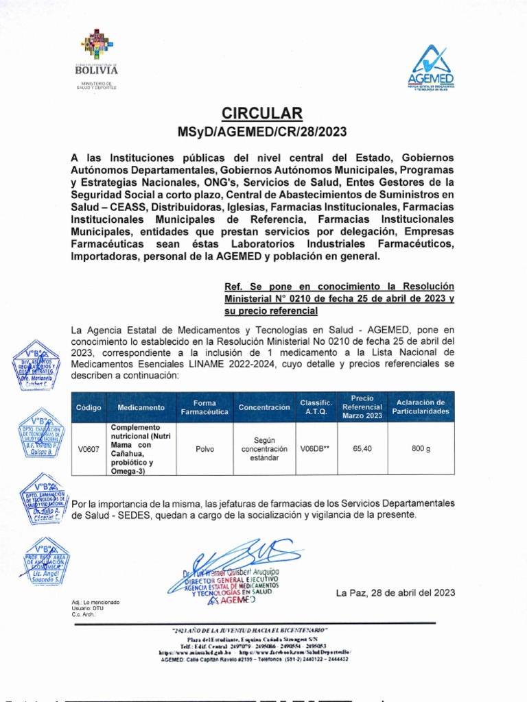 Nutri Mamá: Precio y Nutrición en Bolivia | PDF | Medicamentos con ...
