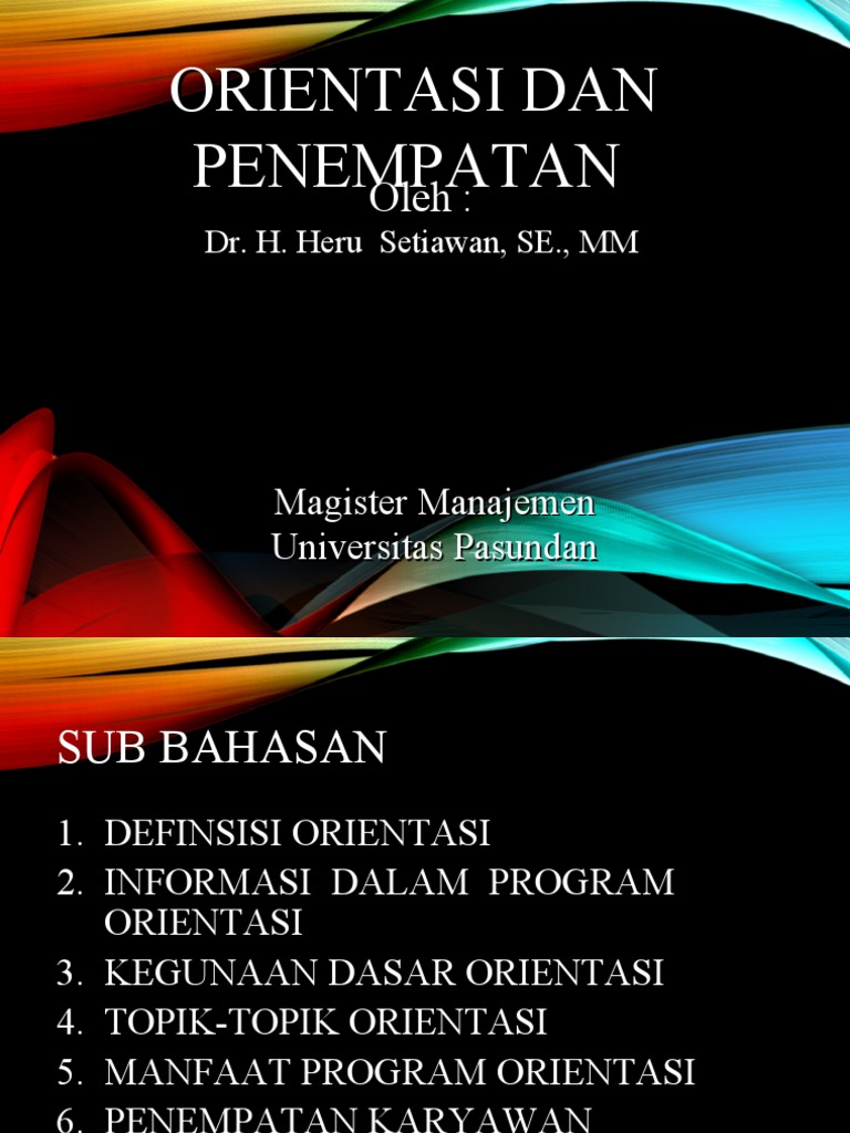 Program Orientasi Karyawan Baru | PDF | Karier & Perkembangan | Bisnis