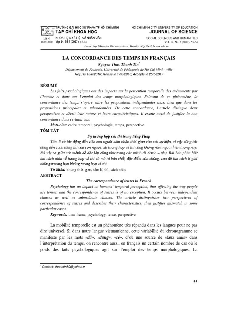 La Concordance Des Temps en Francais | PDF