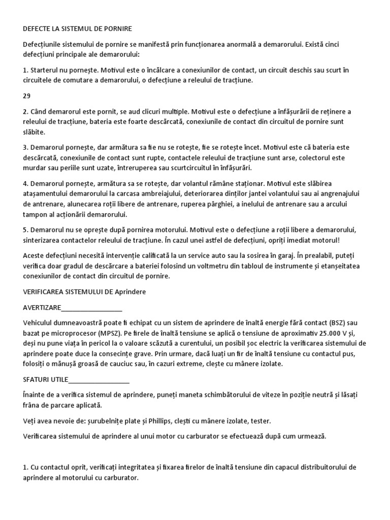 Defecte La Sistemul de Pornire | PDF