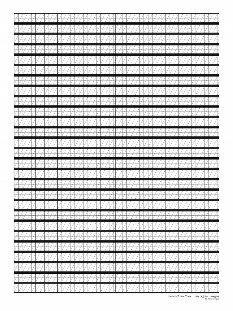 New Guidelines A4 2 4 4 With 0.5 in Margin and Slanted Lines | PDF
