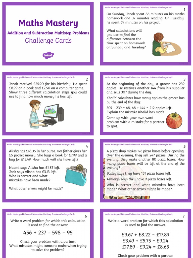 Grade 5 Math Revision Worksheets | PDF