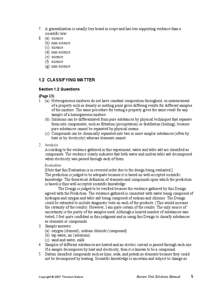 A Chapter 1 Textbook Solution | PDF | Ion | Periodic Table
