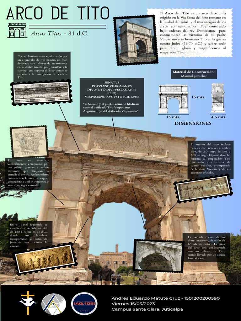 Arco de Tito | PDF | Titus | Elementos arquitectónicos