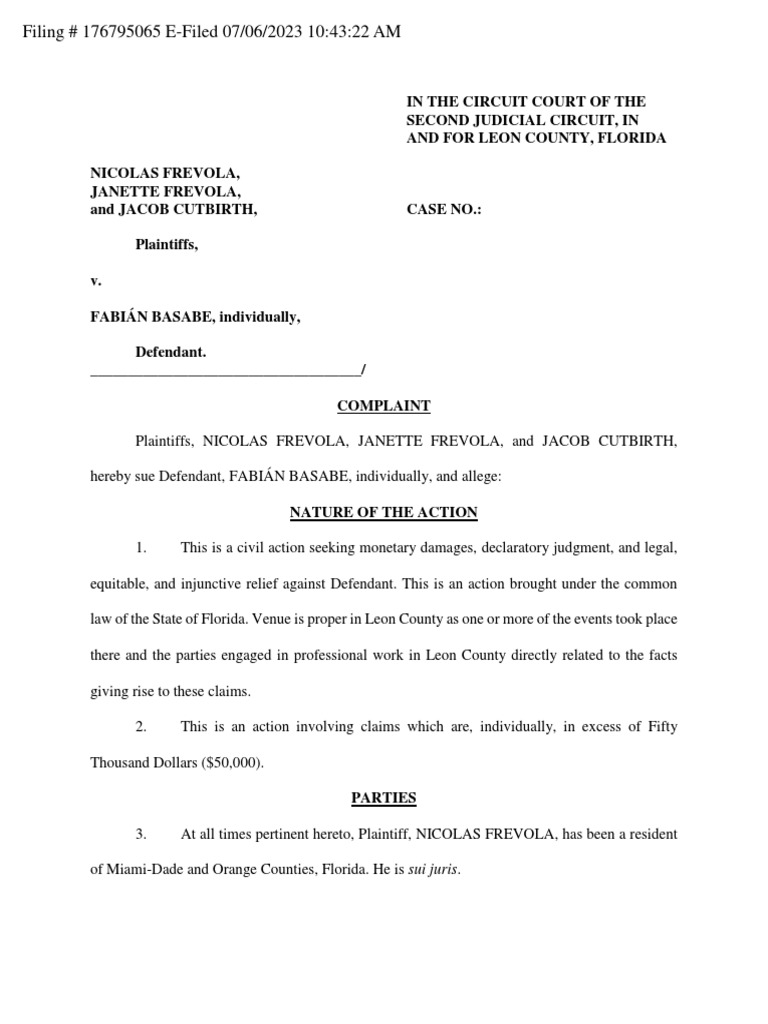 Florida Sexual Harassment Lawsuit | PDF | Law