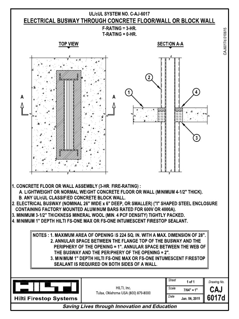 Firestop System Details ASSET DOC LOC 2135477 | PDF