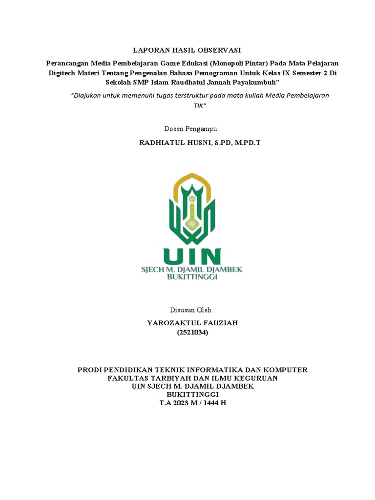 UAS Media Pembelajaran (Laporan) | PDF