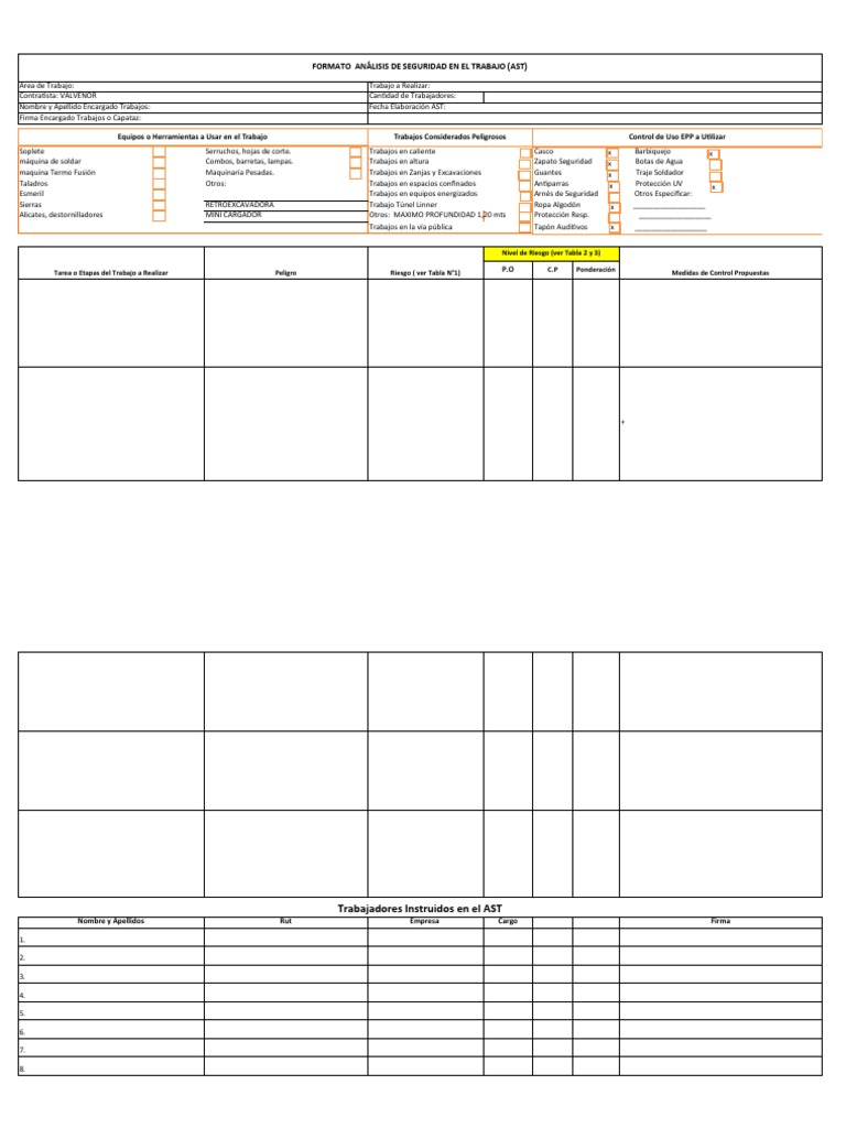 Formato AST para Impimir | PDF