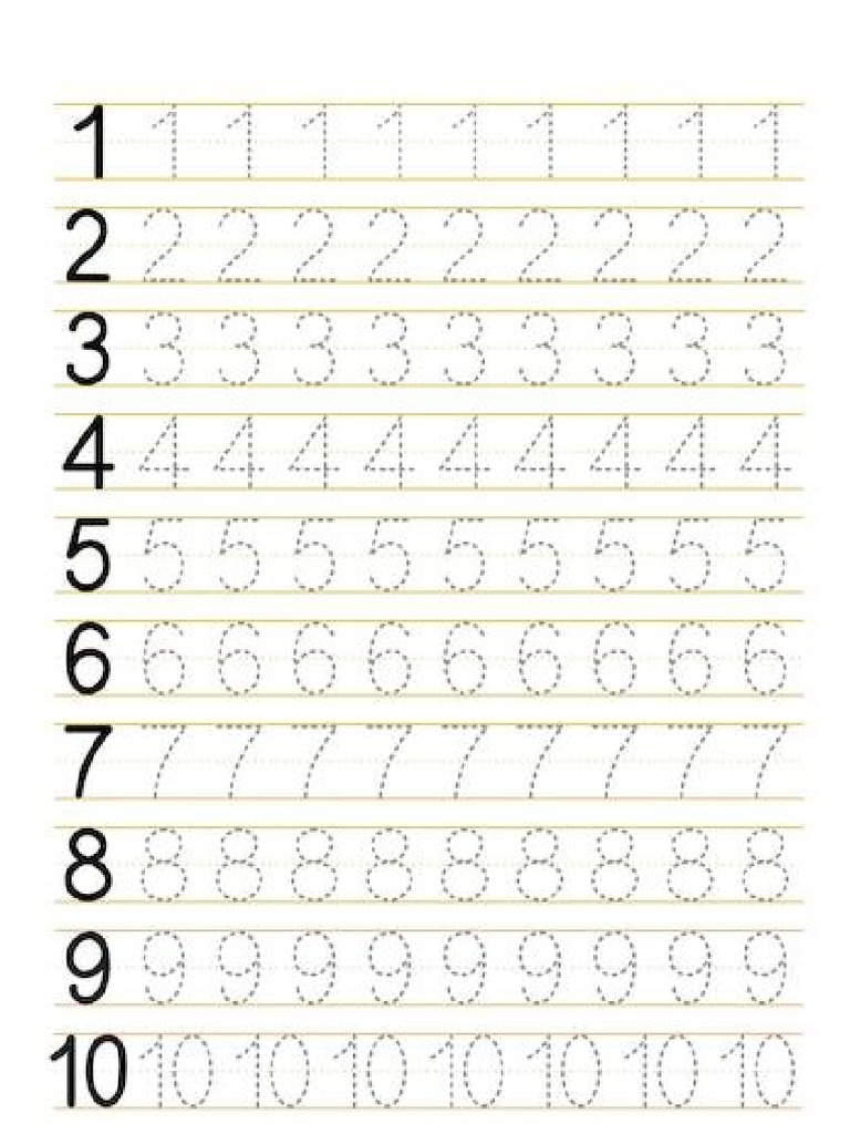 Trazos de Numeros | PDF