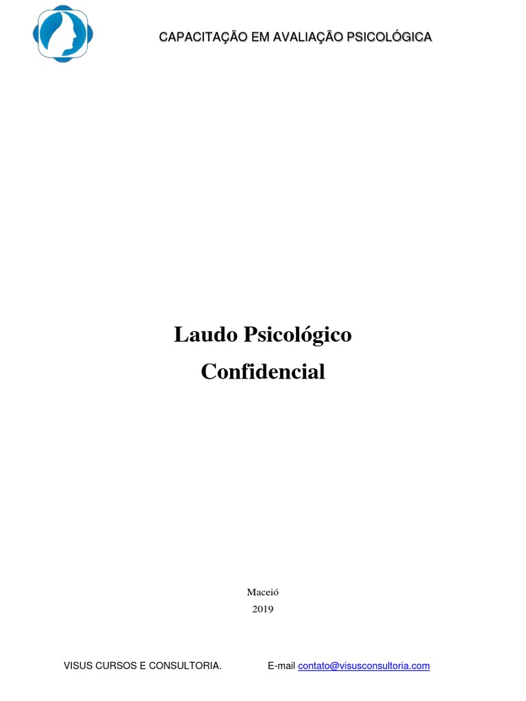 Modelo Laudo Psicológico Completo | PDF | Psicologia | Desenvolvimento profissional
