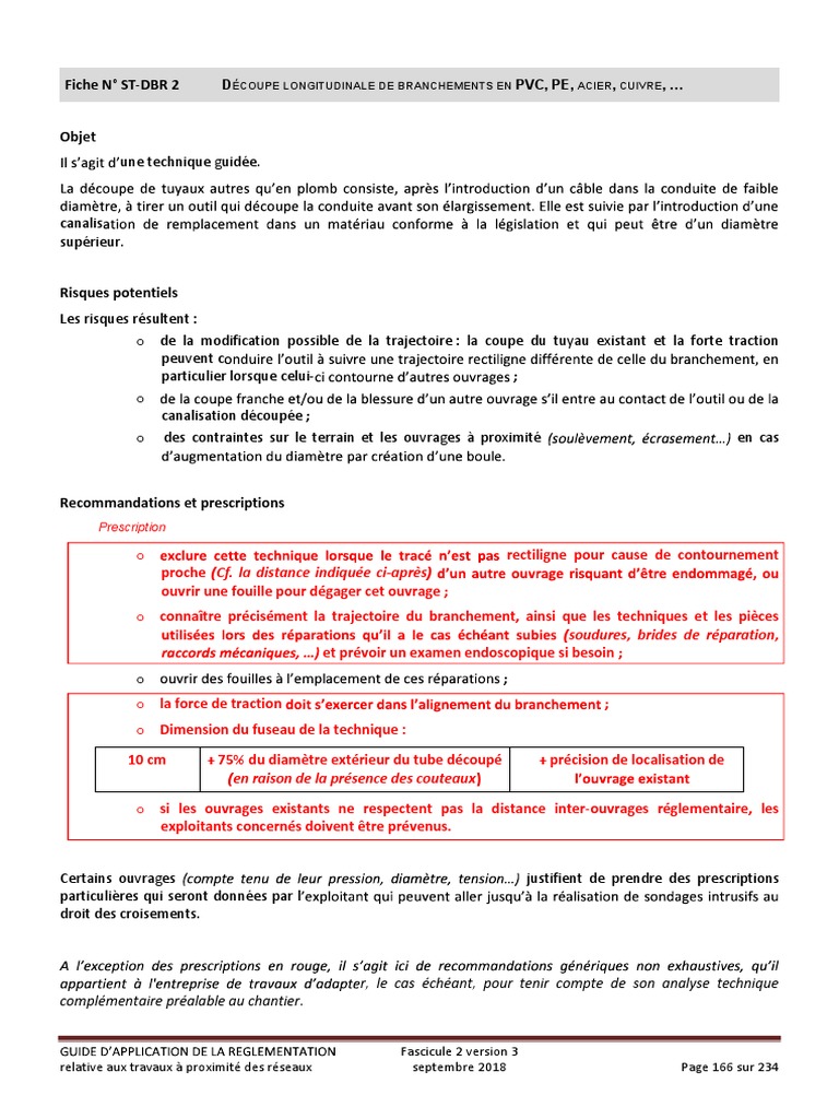 Fiche ST DBR 2 Guide Technique Fascicule2 201809 | PDF