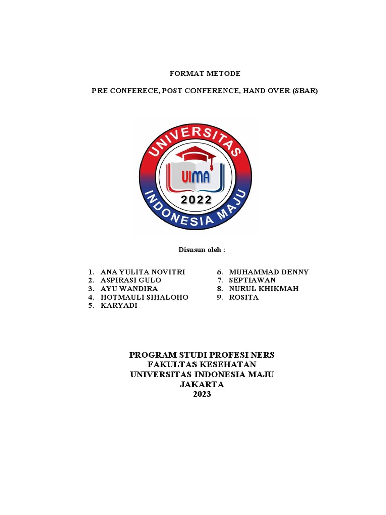 Metode Pre & Post Conference Keperawatan | PDF