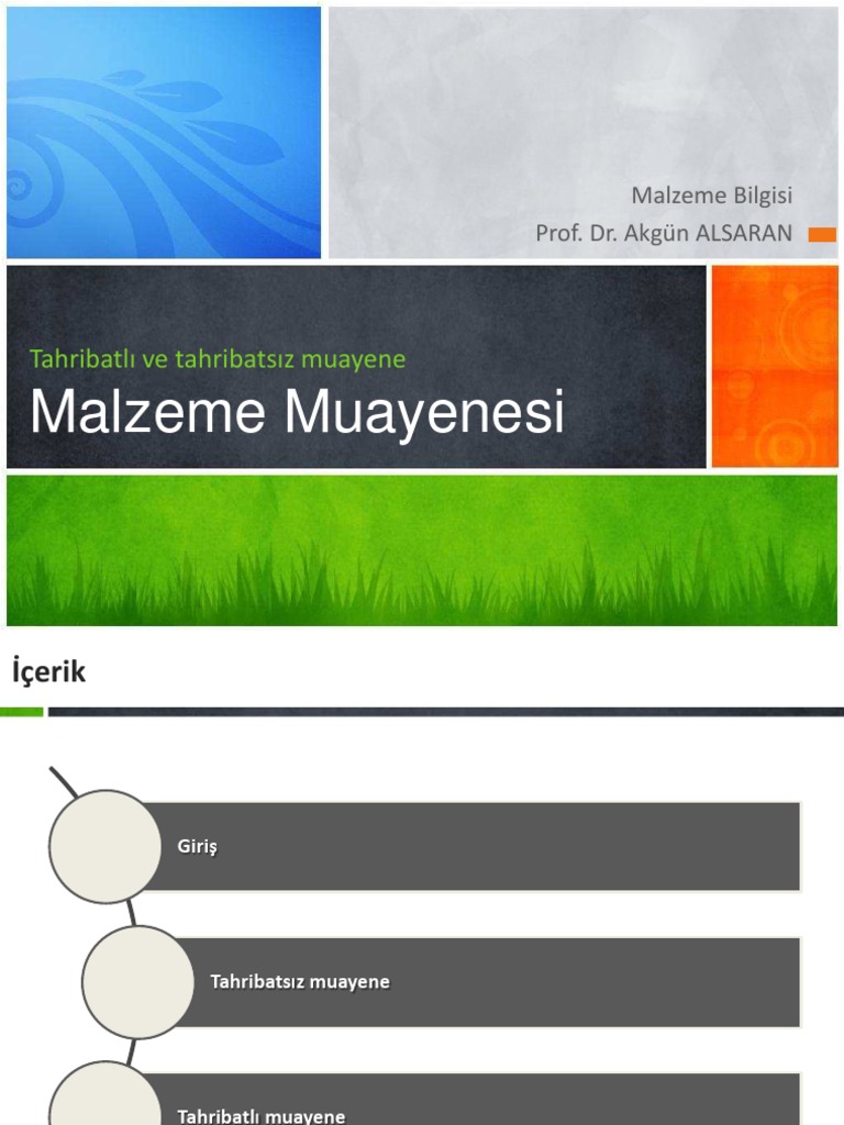 Tahribatli Ve Tahribatsiz Muayene | PDF