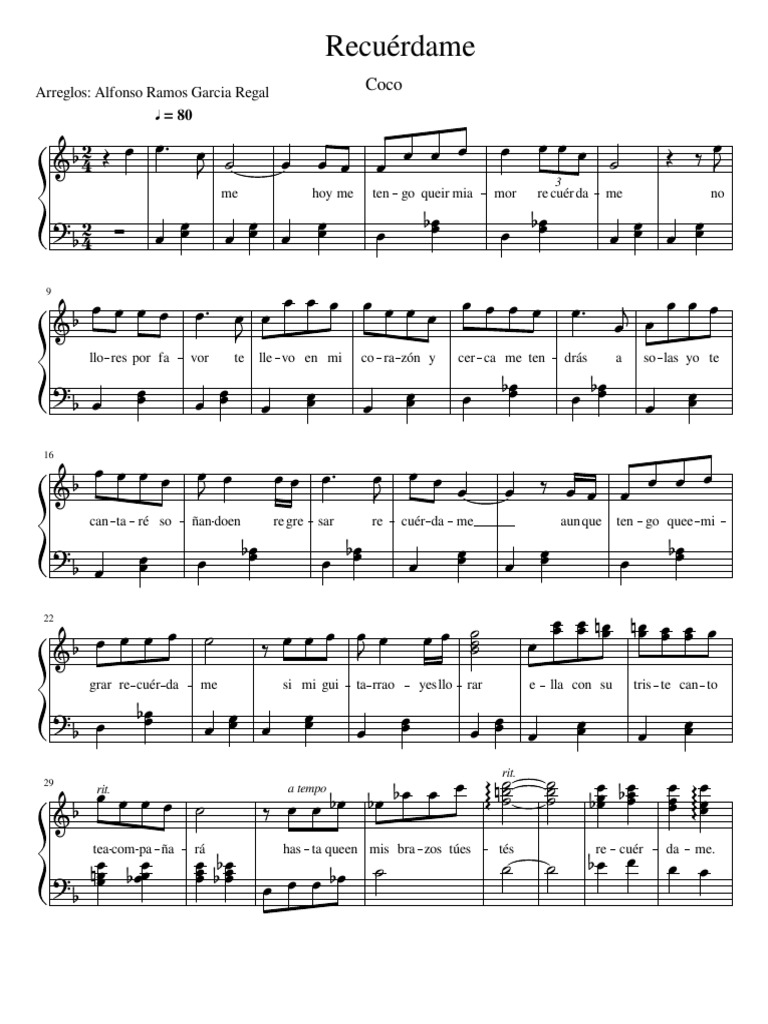 Recuerdame Coco | PDF