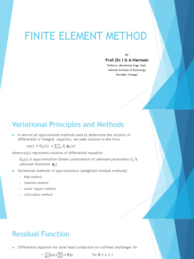 FINITE ELEMENT METHOD Lecture 3 | PDF