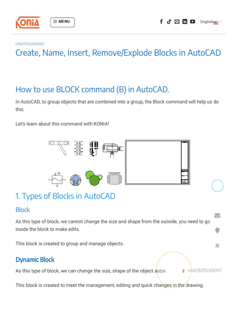 Create, Name, Insert, Remove - Explode Blocks in AutoCAD | PDF