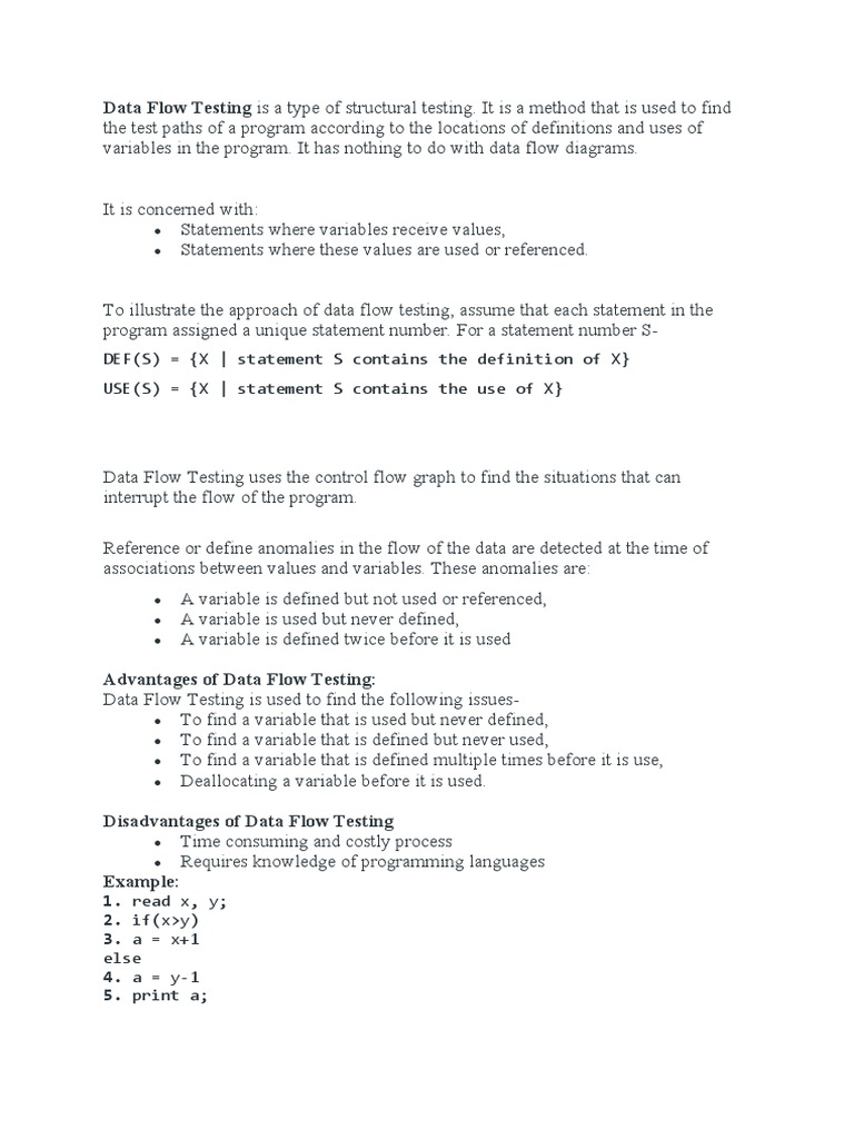 Data Flow Testing Pdf