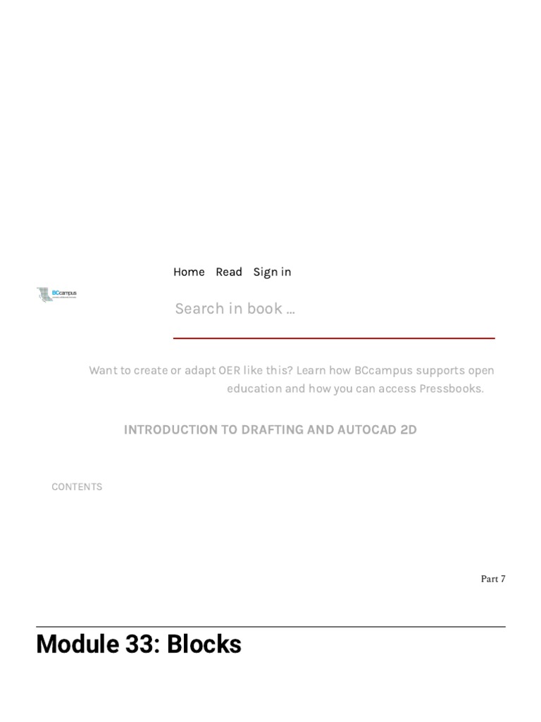 Module 33 - Blocks - Introduction To Drafting and AutoCAD 2D | PDF