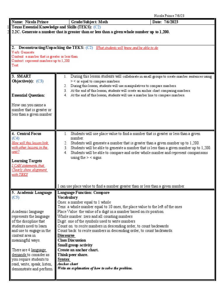 lesson plan guide lpg -teachworthy | PDF | Educational Assessment ...