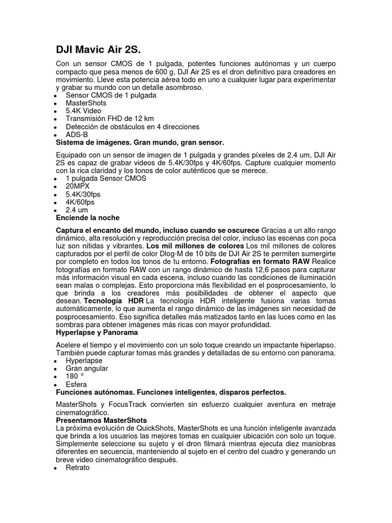 Ficha Tecnica Dron | PDF