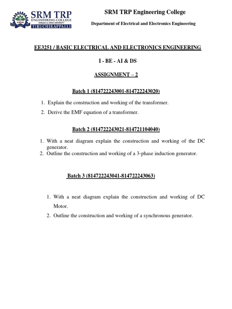 Be3251 Assignment Unit 2 Ai Ds | PDF