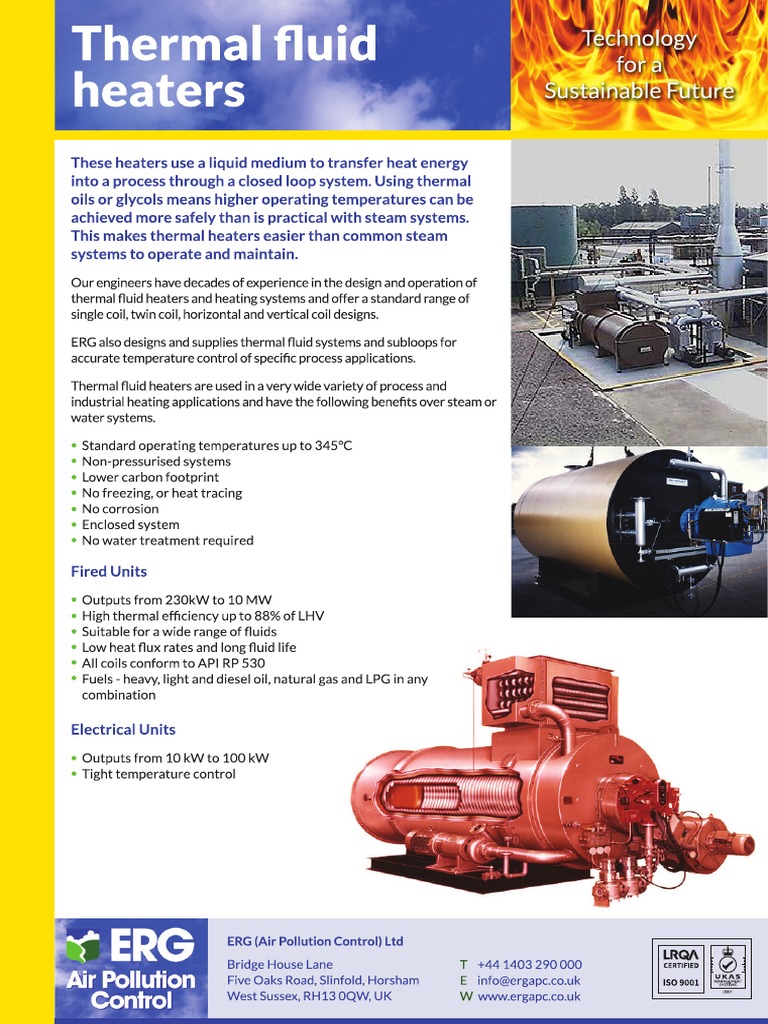 ERG Thermal Fluid Heaters | PDF