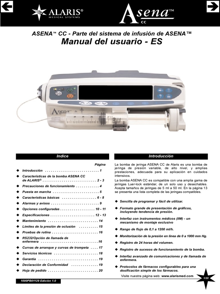 Alaris Asena CC MU | PDF
