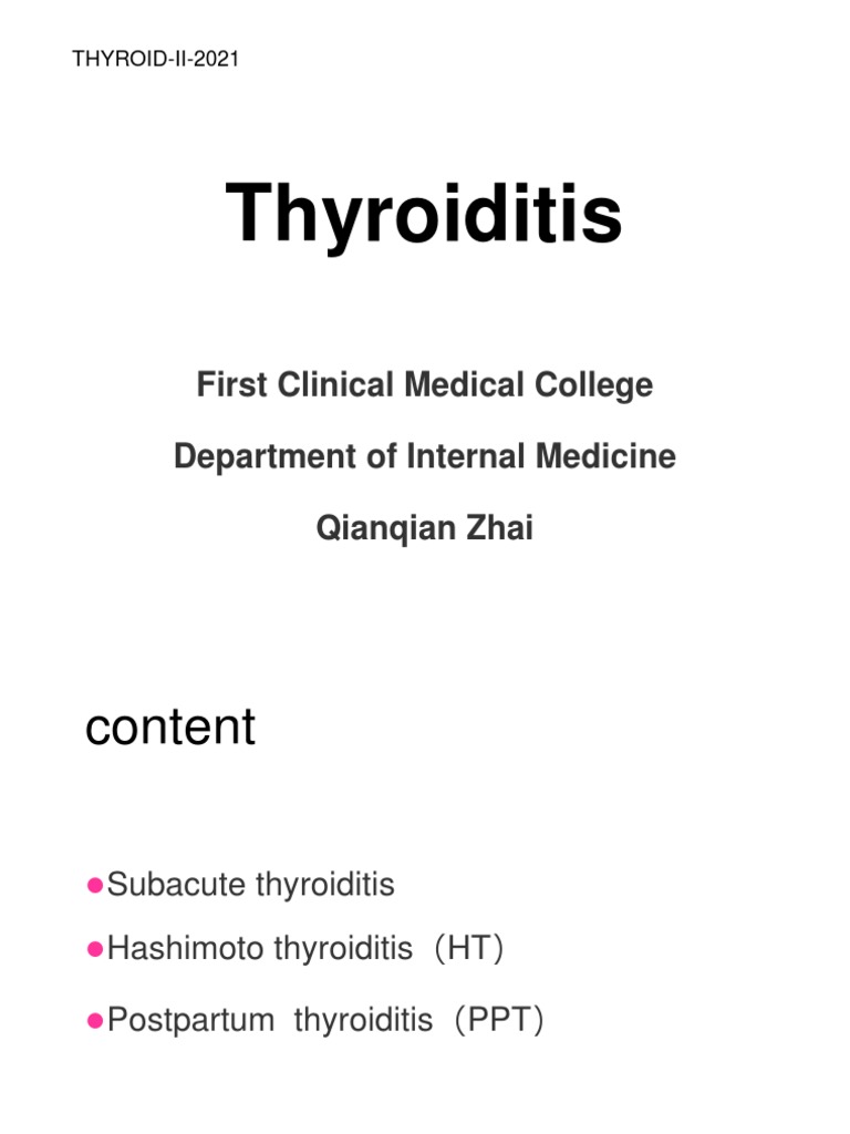 43THYROID II 2021 Thyroiditis | Download Free PDF | Thyroid | Hypothyroidism