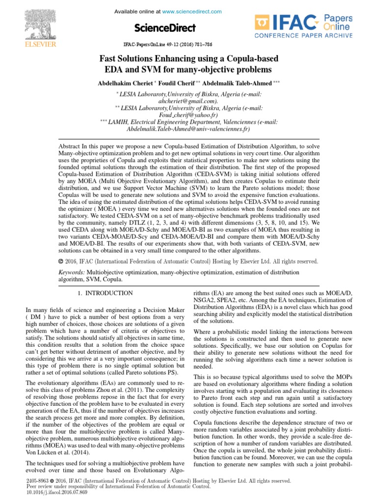 1 s2.0 S2405896316311557 Main | PDF | Mathematical Optimization | Support Vector Machine