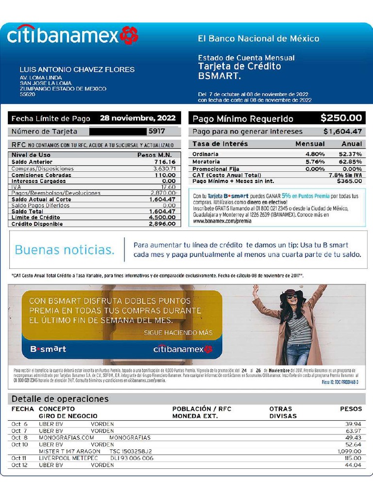 Estado de Cuenta Coto Banamex | PDF