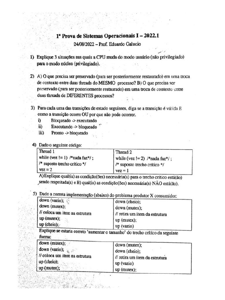 Provas SO1 - Galucio | PDF