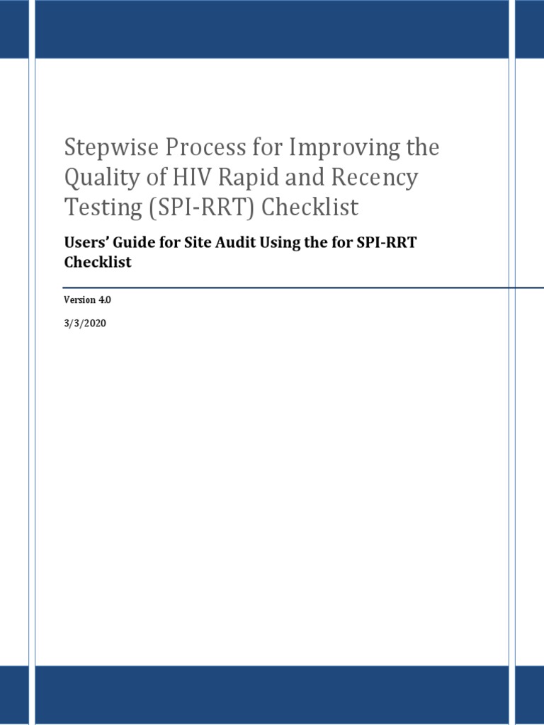 SPI RRT Checklist User Guide | PDF | Audit | Software Testing