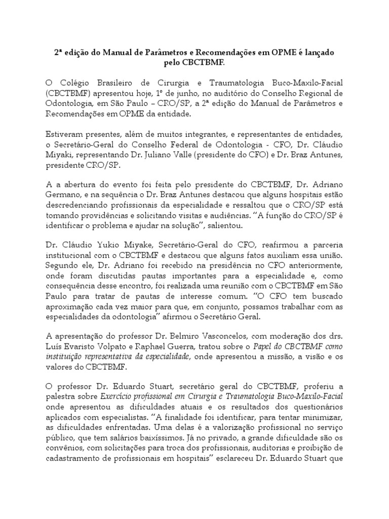 edicao-2-manual-OPME-CBCTBMF-versao-2 | PDF