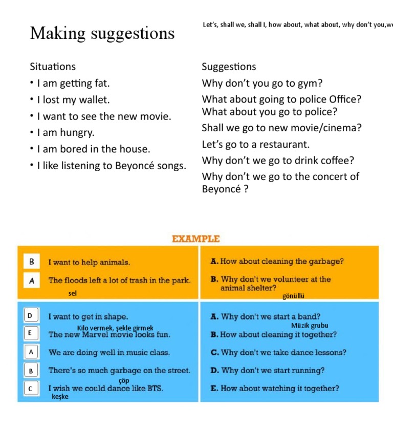 Making Suggestions | PDF
