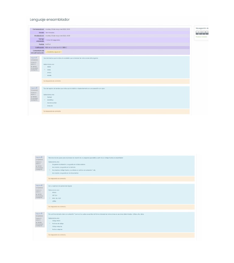 Examen Semana 3 Lenguaje Ensamblador | PDF
